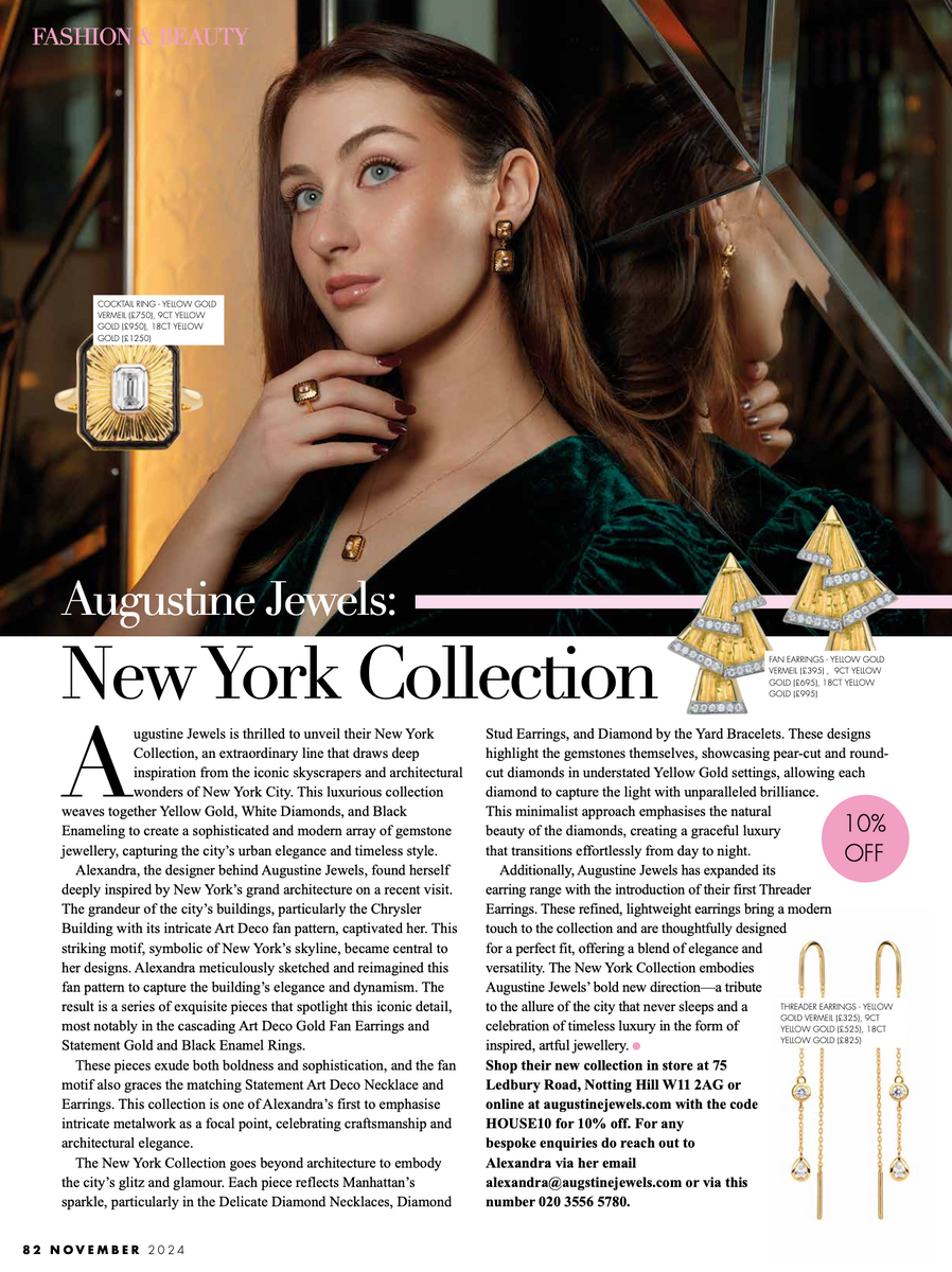 Press Feature For Our New York Collection – Augustine Jewels London